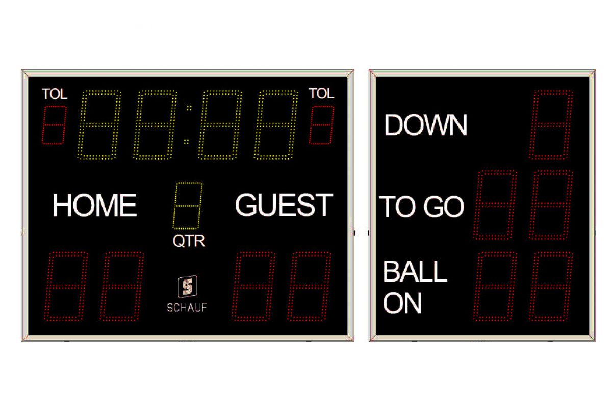 Scoreboard / Anzeigetafel für American Football | Schauf GmbH